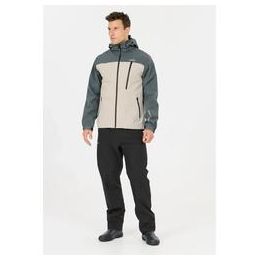 Outdoorjacke WEATHER REPORT "DELTON W-PRO15000", Herren, Gr. XXL, grau, 94% Polyester, 6% Elasthan, bedruckt, mehrfarbig, normal, hoch geschlossener Ausschnitt, Jacken Outdoorjacke, ist atmungsaktiv, wasser- und winddicht
