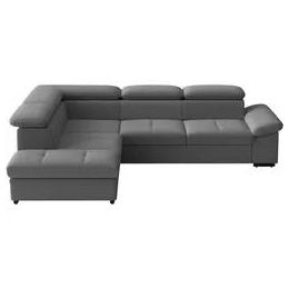 Sit & More Ecksofa SIT & MORE "Viola", dunkelgrau, B:249cm H:73cm T:226cm, 95% Polyester, 5% Polyamid, Sofas, Ecksofa, optional Bettfunktion