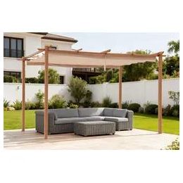 Pavillon Konifera "Pergola Tilos", braun, B/H/T: 300cm x 216cm x 300cm, Pavillons, verschiedene Gr&ouml;&szlig;en/Farben