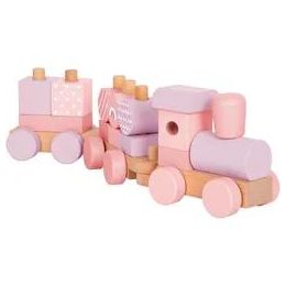 Spielzeug-Eisenbahn Small Foot "Holzzug", rosa, Spielzeugfahrzeuge, KinderB:8cm H:12cm T:42,5cm, Holz, B:8cm H:12cm T:42,5cm