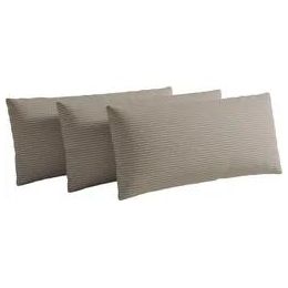 Sit & More Sofakissen SIT & MORE "Chelsea", taupe, B:60cm H:30cm, Stoff, Polsterauflagen, Sofakissen, zur Auswahl Sets mit 2 oder 3 St&uuml;ck