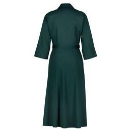 Hemdblusenkleid Zero "Damen mit 3/4 Arm", Damen, Gr. 42, Normalgr&ouml;&szlig;en, gr&uuml;n forest, Obermaterial: 71% Baumwolle, 26% Polyamid, 3% Elasthan, A-Linie lang, Kleider, Bindeg&uuml;rtel