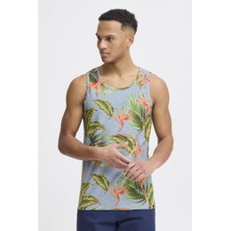 Tanktop Blend "BHTros", Herren, Gr. XL, blau (dusty blau), Web, 100% Baumwolle, gemustert, regular fit normal, Rundhals, Tops Tanktop, L&auml;ssiges Tanktop mit Rundhalssauschnitt