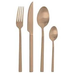 Pinti Inox Besteck-Set PINTINOX "DUKE", gold (bronzefarben, amber), 24 tlg., Edelstahl 18/0, Essbesteck-Sets, in moderner und zeitloser Formgebung