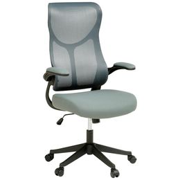 Livetastic Drehstuhl, Grau, Holz, Metall, Kunststoff, Textil, Pappel, Sperrholz, Drehkreuz, 65x108x116 cm, Sitzfl&auml;che 360&deg; drehbar, Arbeitszimmer, B&uuml;rost&uuml;hle, Drehst&uuml;hle