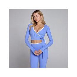 Myprotein MP Damen Tempo Kontrast Wickel-Top - Kornblumenblau - S