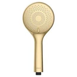 Handbrause Wenko "Watersaving", gold, B:11cm T:11cm, Duschk&ouml;pfe, Handbrause, &Oslash; 11 cm, Bis zu 40% Wasser Ersparnis