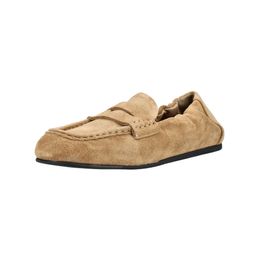 Slipper Pavement "Pavement Slipper Leder", Damen, Gr. 37, beige (pilz), Leder, Schuhe Slipper
