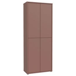 CARRYHOME Schuhschrank, Terracotta, Kunststoff, 8 F&auml;cher, 74.5x191.9x34.9 cm, Typenauswahl, stehend, Garderobe, Schuhaufbewahrung, Schuhschr&auml;nke