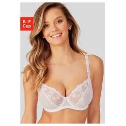 B&uuml;gel-BH Nuance, Damen, Gr. 75, Cup B, wei&szlig;, Spitze, Obermaterial: 56% Polyamid, 35% Polyester, 9% Elasthan, BHs B&uuml;gel-BH, aus einzigartiger Spitze in sommerlicher Optik, Dessous