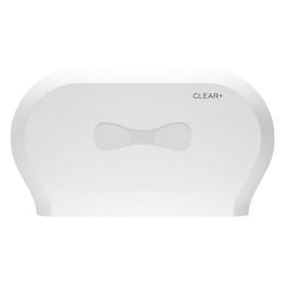 CWS Toilettenpapierspender Midi, Clear+, HxBxT 1200 x 800 x 2200 mm, Kunststoff, wei&szlig;
