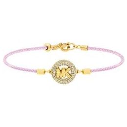 Armband Michael Kors "Schmuck Geschenk Metall Kordel Nylon Armschmuck Premium", rosa, gelbgoldfarben, kristallwei&szlig;, kristallwei&szlig;, Armb&auml;nder, Damen, 19,5cm, Metall Nylon, Metall, Nylon, Armband, mit Zirkonia (synth.)