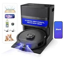 SHARK Saugroboter "SHARK PowerDetect UV Reveal 2-in-1 Saug- und Wischroboter RV3000XEEU", schwarz, B:36,32cm H:44,45cm T:46,1cm, Saugroboter, UV-Reveal-Technologie, 8 PowerDetect-Technologien