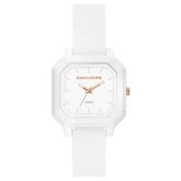 Quarzuhr Skechers "Rosencrans Square", wei&szlig;, rosegoldfarben, Armbanduhren, Herren, Quarzuhr, Armbanduhr, Damenuhr, Herrenuhr, Silikonarmband, analog