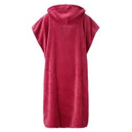 Badeponcho OTTO HOME "Miia, Surfponcho ideal f&uuml;r Sauna, Spa & im Urlaub" Gr. S, beere, S/M, Microfaser, Hausm&auml;ntel, weich und kuschelig, pl&uuml;sch, Unisex, f&uuml;r Damen und Herren