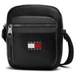 Tommy Hilfiger Umh&auml;ngetasche TOMMY JEANS "TJM ELEVATED PU REPORTER", Damen, Gr. B/H/T: 17cm x 21cm x 7cm, schwarz, Lederimitat, Taschen Umh&auml;ngetasche, Herren Schultertasche, Crossbodybag mit Logo-Aufn&auml;her