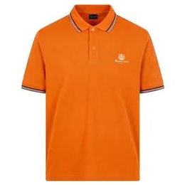 Poloshirt AQUASCUTUM ACTIVE "ACTIVE COTTON POLO Herren", Herren, Gr. L, orange, Jersey, 100% Baumwolle, normal normal, Rundhals, Shirts, Poloshirt Herren, leichtes Kurzarmshirt, Polohemd, Outdoor, Sale