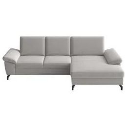 Sit & More Ecksofa SIT & MORE "Chelsea", hellgrau, B:264cm H:89cm T:174cm, 95% Polyester, 5% Polyamid, Sofas, Ecksofa, optional mit Bettfunktion und Bettkasten
