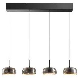 LUMICOUTURE LED Pendelleuchte "Phantom", schwarz, rauchglas, 4, 1 Stk., Leuchten, H. 150 cm, 2700 K, schwebende Optik, Rauchglas, schwarz, LED Pendelleuchte