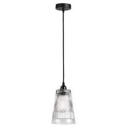 Kayoom H&auml;ngeleuchte "Palum in Klar / Schwarz, ohne Leuchtmittel, LxBxH: 14.5 x 14.5 x 25 cm", transparent, schwarz, H: 25cm, 1 Stk., Leuchten, H&auml;ngeleuchte