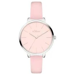 Quarzuhr s.Oliver "Lovely Time", rosa, Armbanduhren, Damen, Quarzuhr, Armbanduhr, Damenuhr, analog