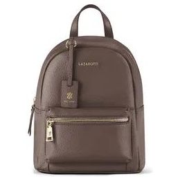 Rucksack LAZAROTTI "Bologna Leather City Rucksack Leder 27 cm", Damen, camel, Leder, Rucks&auml;cke Rucksack