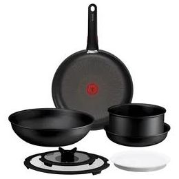 Pfannen-Set Tefal "Ingenio Excellence Fusion", schwarz, Pfannen, abnehmbarer Ingenio-Griff, Thermo-Signal, stapelbar, Induktion