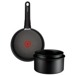 Pfannen-Set Tefal "Ingenio Excellence Fusion", schwarz, Pfannen, abnehmbarer Ingenio-Griff, Thermo-Signal, stapelbar, Induktion