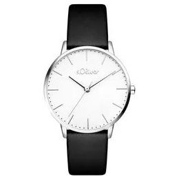 Quarzuhr s.Oliver "Modern Basics", schwarz, Armbanduhren, Damen, Quarzuhr, Armbanduhr, Damenuhr, analog