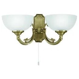 Eglo Wandleuchte "SAVOY Wandlampe - Metallguss - E14 - 2X40W - IP20", br&uuml;niert, 2, H: 16cm, 1 Stk., Leuchten, Wandstrahler, Wandspot, Wohnzimmer, Flur, Schlafzimmer, L41xH16xAL21cm, Wandleuchte