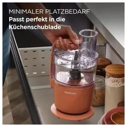 Kenwood K&uuml;chenmaschine "MultiPro Go FDP23.140GY", terracotta, rot, B:16,8cm H:29,7cm T:16,8cm, K&uuml;chenmaschinen, Kompakt-K&uuml;chenmaschine zum Schneiden, Reiben, P&uuml;rieren & Teig Kneten, K&uuml;chenmaschine