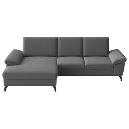 Sit & More Ecksofa SIT & MORE "Chelsea", dunkelgrau, B:264cm H:89cm T:174cm, 95% Polyester, 5% Polyamid, Sofas, Ecksofa, optional mit Bettfunktion und Bettkasten