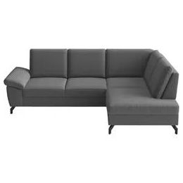 Sit & More Ecksofa SIT & MORE "Chelsea", dunkelgrau, B:249cm H:89cm T:190cm, 95% Polyester, 5% Polyamid, Sofas, Ecksofa, optional mit Bettfunktion und Bettkasten