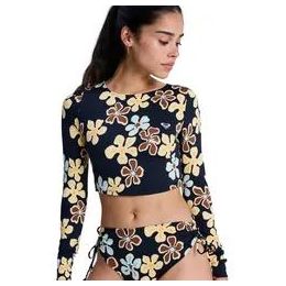 Shirttop Roxy "The Beach Babe", Damen, Gr. XS, bunt (anthrazit nostalgic feels), Obermaterial: 85% Microfaser, 15% Elasthan;, Tops Shirttop