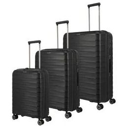 Trolleyset Travelite "MOOBY 3-teilig Reisekoffer Hartschale", schwarz, Polypropylen, Koffer-Sets, mit TSA-Schloss und recyceltem Polypropylen