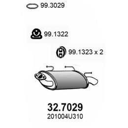 Asso Endschalld&auml;mpfer 327029 f&uuml;r NISSAN