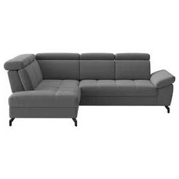 Sit & More Ecksofa SIT & MORE "Vanity", dunkelgrau, B:254cm H:84cm T:197cm, 95% Polyester 5% Polyamid, Sofas, Ecksofa, Inkl.Sitz-,Kopf-und Armteilverstellung