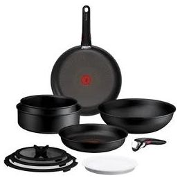 Pfannen-Set Tefal "Ingenio Excellence Fusion", schwarz, Pfannen, abnehmbarer Ingenio-Griff, Thermo-Signal, stapelbar, Induktion