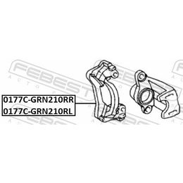 FEBEST Bremssattelhaltersatz 0177cgrn210rl Hinterachse links f&uuml;r TOYOTA