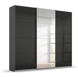 Schwebet&uuml;renschrank Rauch "Kleiderschrank Schrank Garderobe Ankleide TOPSELLER OTELI", grau (graumetallic, hochglanz effektgrau), B:203cm H:210cm T:62cm, Holzwerkstoff, Schr&auml;nke, Schwebet&uuml;renschrank, Breiten 203/271/315/360 cm H&ouml;hen 210/229 cm MADE IN GERMANY