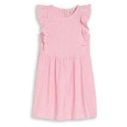 Jerseykleid Tom Tailor, M&auml;dchen, Gr. 104/110, N-Gr, vertical pink wei&szlig; stripe, Obermaterial: 71% Baumwolle, 28% Polyester, 1% Elasthan, A-Linie, Kleider Jerseykleid