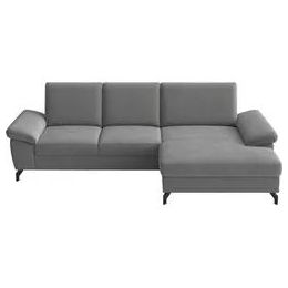 Sit & More Ecksofa SIT & MORE "Chelsea L-Form, B: 264 cm, mit Armteil-& Sitztiefenverstellung", grau (anthrazit), B:264cm H:89cm T:174cm, 100% Polyester, Sofas, Ecksofa, optional Schlaffunktion und Bettkasten