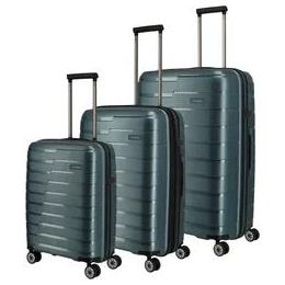 Trolleyset Travelite "AIR BASE 3-teilig Reisekoffer Hartschale", ice blau, Polypropylen, Koffer-Sets, mit TSA-Schloss und bruchfester Polypropylen-Schale