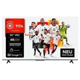 TCL LED-Fernseher "55V6C", Energieeffizienz: E (A-G), schwarz, 55 &prime;&prime;, Fernseher, 4K HDR, Multi-HDR, Dolby Vision, Game Master, Smart TV, Apple TV, Topseller
