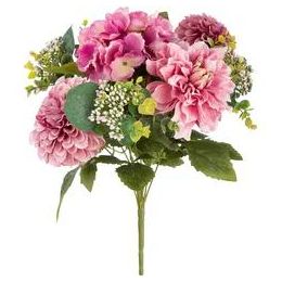 Kunstblume Gilde "Kunstblumenstrau&szlig; Posy", flieder, mehrfarbig, B:20cm H:42cm L:20cm T:20cm &Oslash;:20cm, ABS-Kunststoff, Kunstpflanzen, ein Mix aus 3 Blumenarten