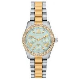 Quarzuhr Michael Kors "Lexington", edelstahlfarben, gelbgoldfarben, Armbanduhren, Damen, Quarzuhr, Armbanduhr, Damenuhr, Edelstahlarmband, analog, Tag, Wochentag