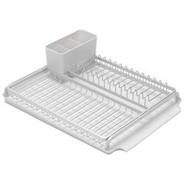 Brabantia Geschirrabtropftasse, Grau, Metall, 38.6x14.2x49.2 cm, Abtropfschale, Bestecksammler, Tassenablage, Tellerablage, Kochen, K&uuml;chenhelfer, Sonstige K&uuml;chenhelfer
