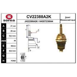EAI Gelenksatz, Antriebswelle cv22388a2k