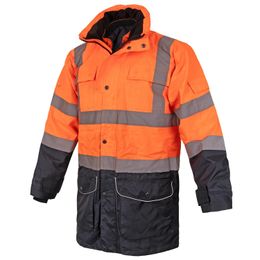 Wetter- und K&auml;lteschutz-Warnjacke m. Futter 7 in 1 Original gebraucht, Gr&ouml;&szlig;e S