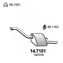 Asso Endschalld&auml;mpfer 147101 f&uuml;r Ford